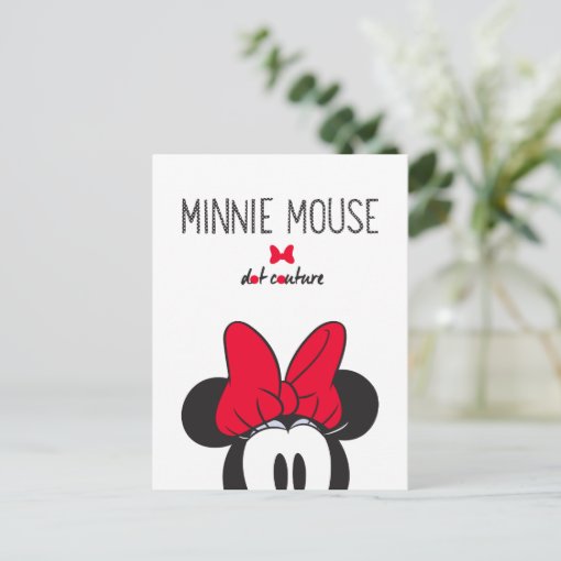 Trendy Minnie | Dot Couture Postcard | Zazzle