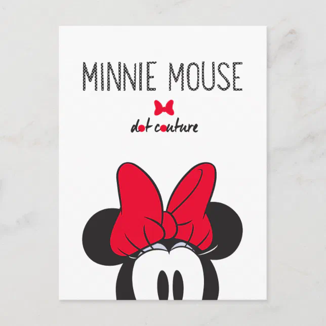 Trendy Minnie | Dot Couture Postcard | Zazzle