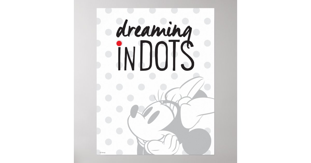 Trendy Minnie | Dreaming In Dots Poster | Zazzle