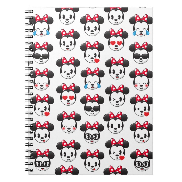 Trendy Minnie | Emoji Pattern Notebook | Zazzle