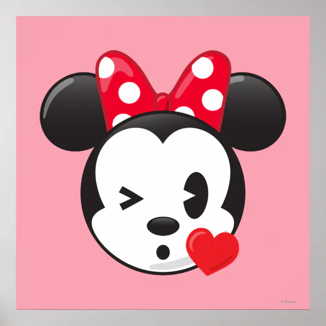 Trendy Minnie | Flirty Emoji Poster | Zazzle
