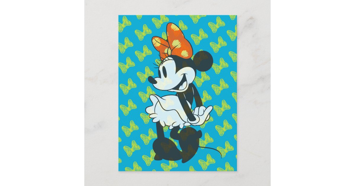 Trendy Minnie | Shy Pose Postcard | Zazzle