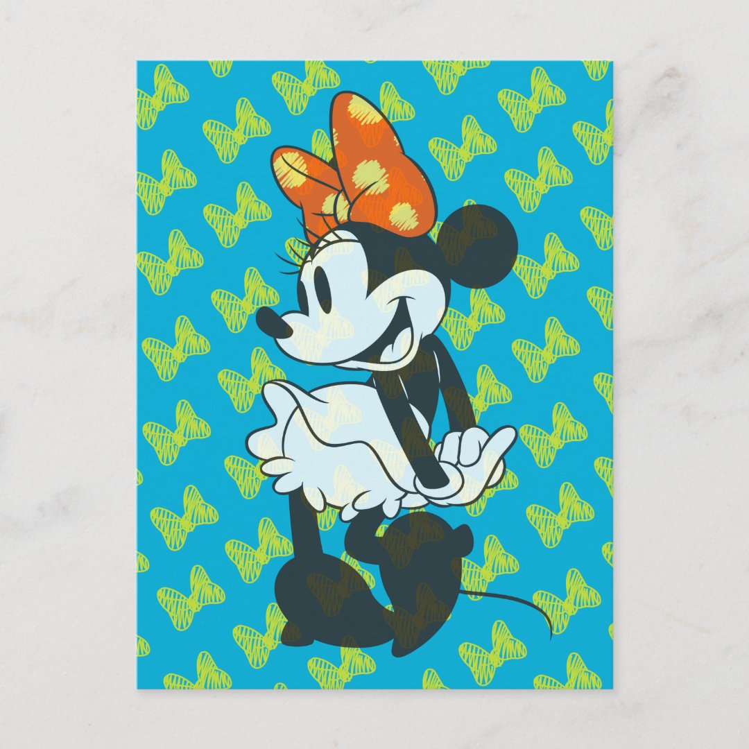 Trendy Minnie | Shy Pose Postcard | Zazzle