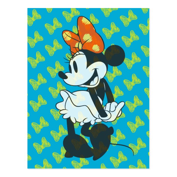 Trendy Minnie | Shy Pose Postcard | Zazzle.com