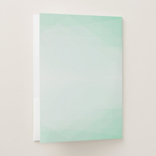 Trendy Mint Green Elegant Modern Template Pastel Pocket Folder | Zazzle