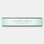 Trendy Mint Green Modern Minimalist Template Door Sign | Zazzle