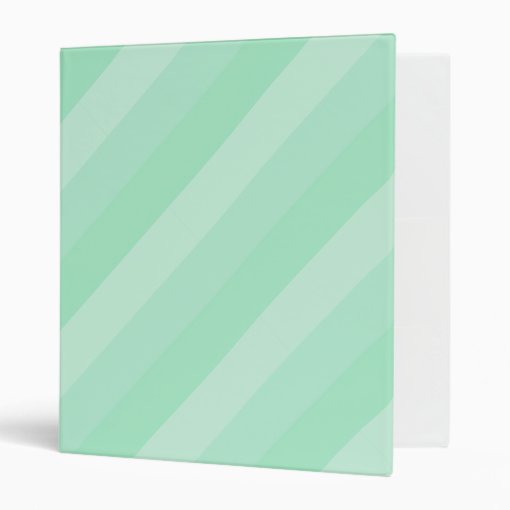 Trendy Mint Green Striped Modern Elegant Template 3 Ring Binder | Zazzle