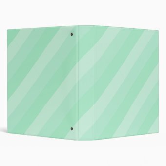 Trendy Mint Green Striped Modern Elegant Template 3 Ring Binder | Zazzle