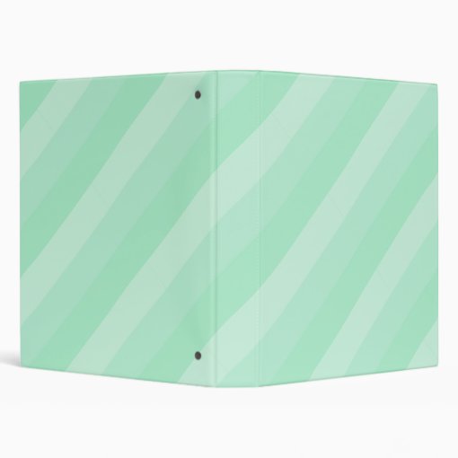 Trendy Mint Green Striped Modern Elegant Template 3 Ring Binder | Zazzle