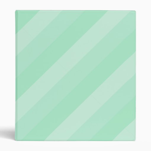 Trendy Mint Green Striped Modern Elegant Template 3 Ring Binder | Zazzle