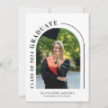 Trendy Modern Arch Photo Graduation Invitation | Zazzle