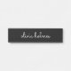 Trendy Modern Black Script Name Nameplate Sign | Zazzle