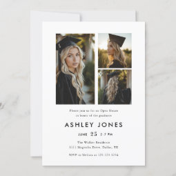 Trendy Modern Casual Photo Graduation Invitation | Zazzle
