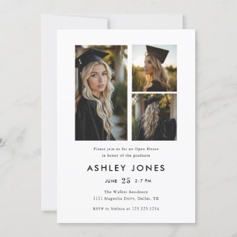 Trendy Modern Casual Photo Graduation Invitation | Zazzle