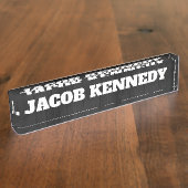 Trendy Modern Creative Bold Text Minimalist Grey Name Plate | Zazzle