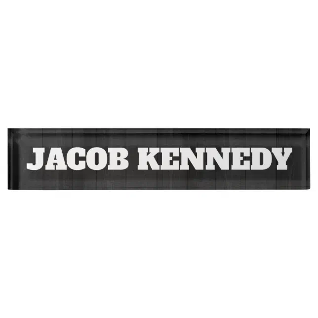 Trendy Modern Creative Bold Text Minimalist Grey Name Plate | Zazzle