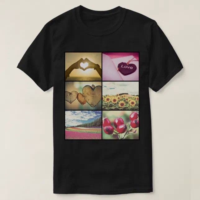 Trendy modern custom photo collage T-Shirt | Zazzle