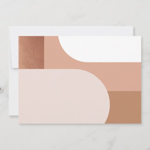 Trendy Modern Geometric Blush Pink Couple's Photo Save The Date | Zazzle