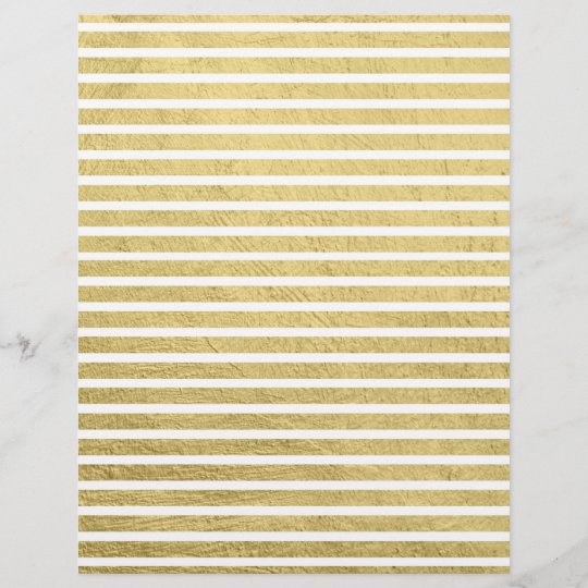 Trendy Modern Gold Stripes Glam Scrapbook Paper | Zazzle.com