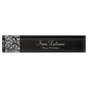 Trendy Modern Office Staff Desk Name Plate | Zazzle