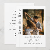 Trendy Modern Photograph Christian Wedding Save The Date | Zazzle