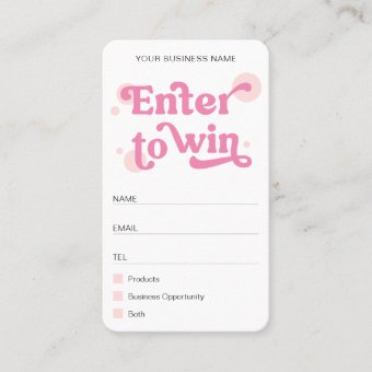 Trendy Modern Pink Logo Business Raffle Ticket | Zazzle