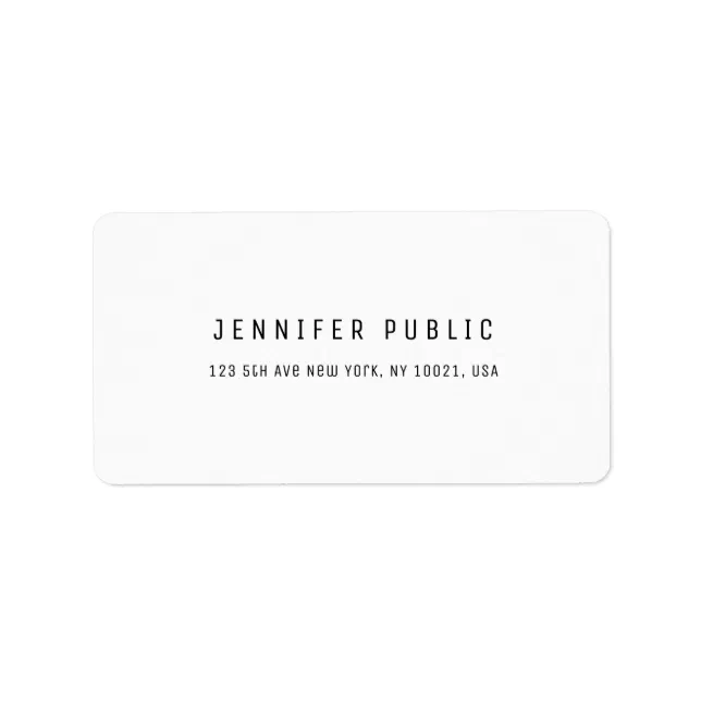 Trendy Modern Simple Professional Minimalist Label | Zazzle
