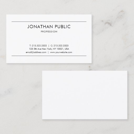 Trendy Modern Stylish Simple Graphic Design Chic Business Card | Zazzle