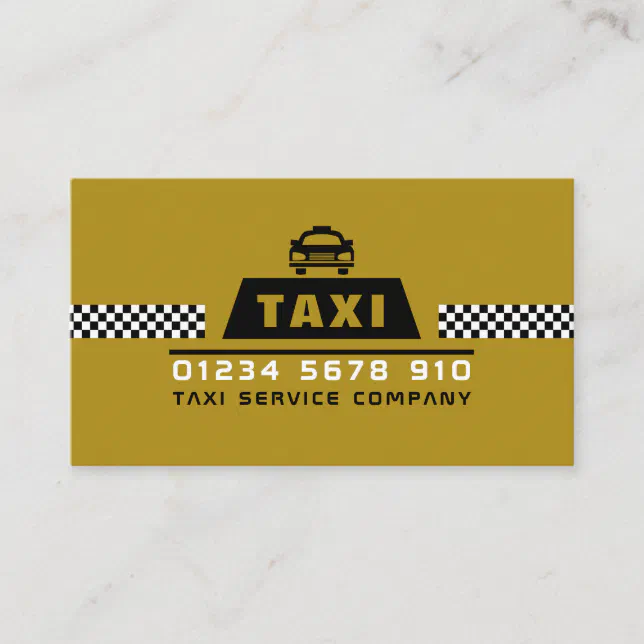 Trendy & Modern Taxi Cab Driver Business Card | Zazzle