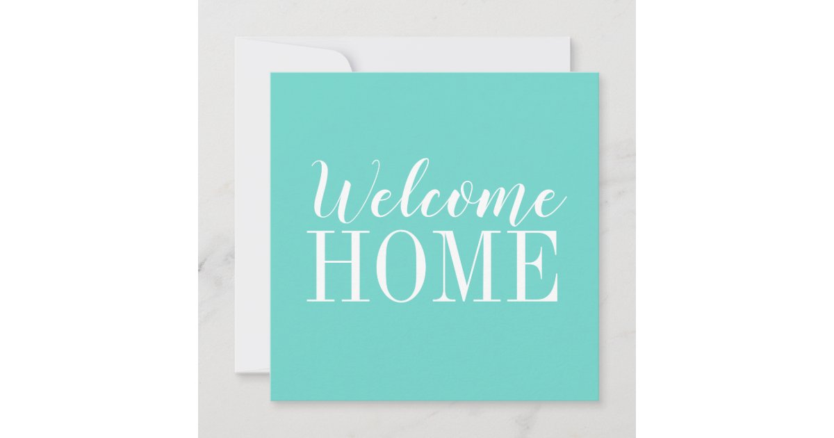 Trendy modern welcome home greeting card | Zazzle