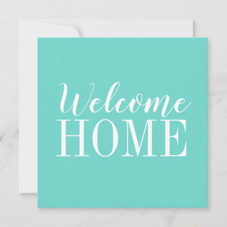 Trendy modern welcome home greeting card | Zazzle
