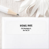 Trendy Modern White Simple Plain Elegant Label | Zazzle