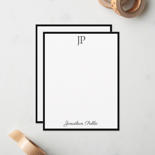 Trendy Monogram Calligraphy Script Text Template | Zazzle