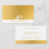 Trendy Monogram Elegant Modern Gold Template Business Card | Zazzle