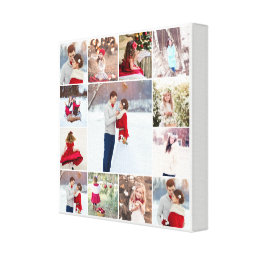 Trendy Multi Photo Collage Canvas Print | Zazzle