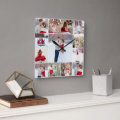 Trendy Multi Photo Collage Wall Clock | Zazzle