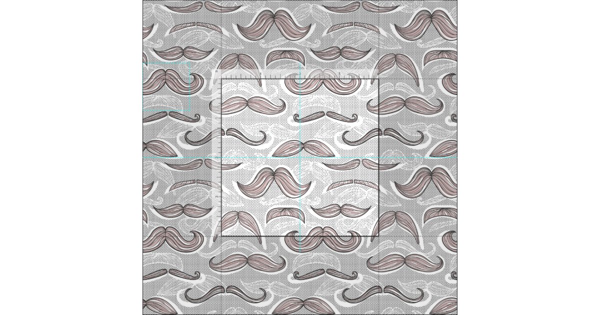 Trendy Mustache Pattern Fabric | Zazzle