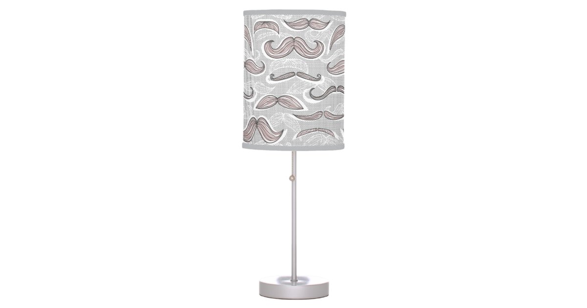 Trendy Mustache Pattern Table Lamp | Zazzle