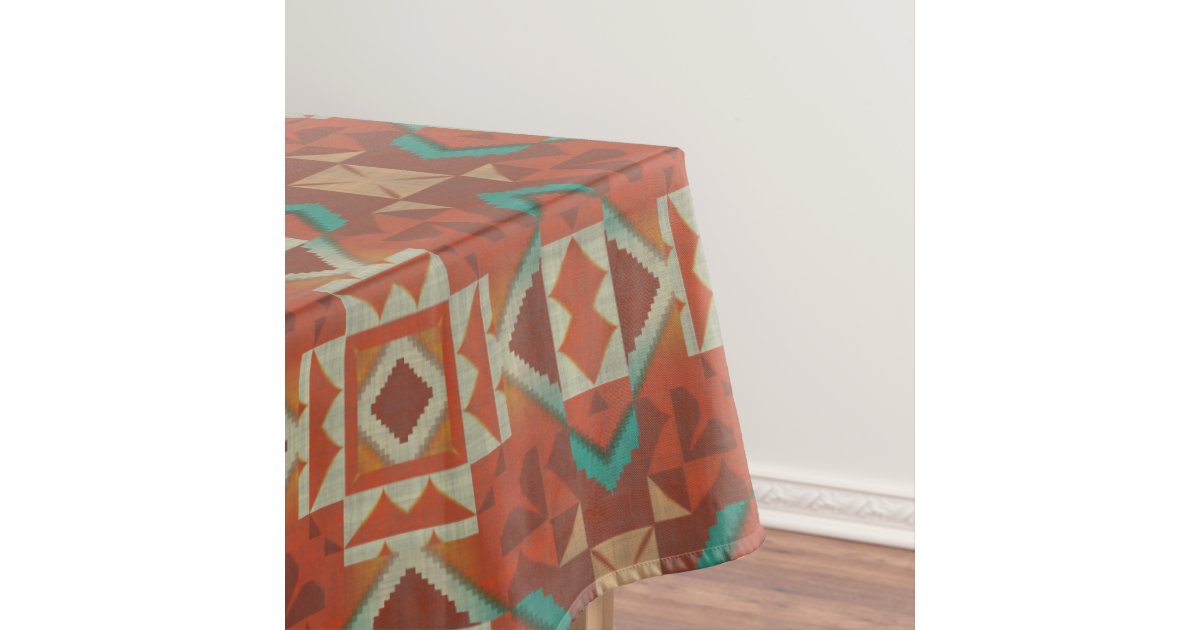 Trendy Native American Indian Tribe Mosaic Pattern Tablecloth | Zazzle