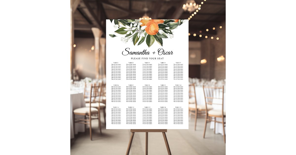 Trendy Orange Flowers & Leaf Beauty Frame Poster | Zazzle
