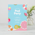 Trendy Palm Springs Pool Party Birthday Invitation | Zazzle