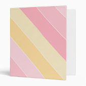 Trendy Pastel Pink Vanilla Yellow White Colors 3 Ring Binder | Zazzle