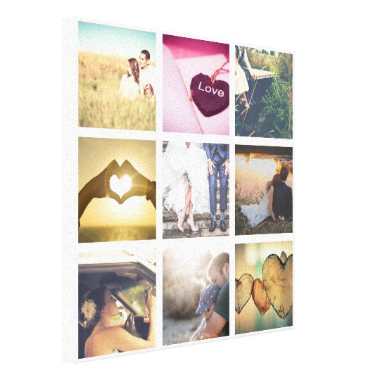 Trendy Personalized photo collage Canvas Print | Zazzle.com
