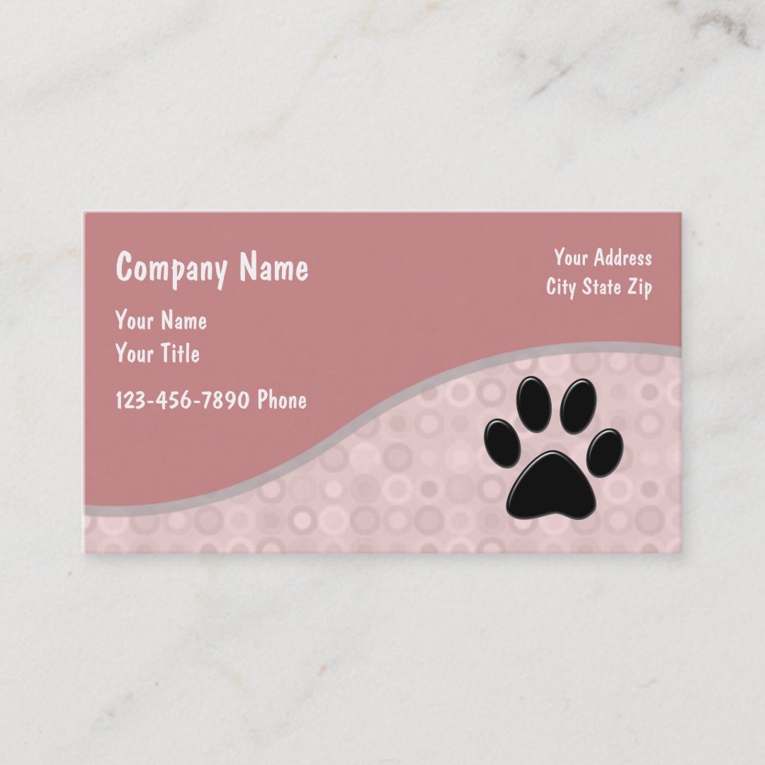 Trendy Pet Themed Business Card | Zazzle