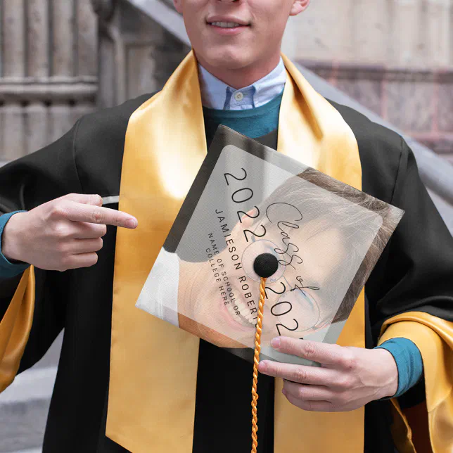 Trendy Photo Graduate Graduation Cap Topper | Zazzle