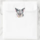 Trendy Pig Square Sticker | Zazzle