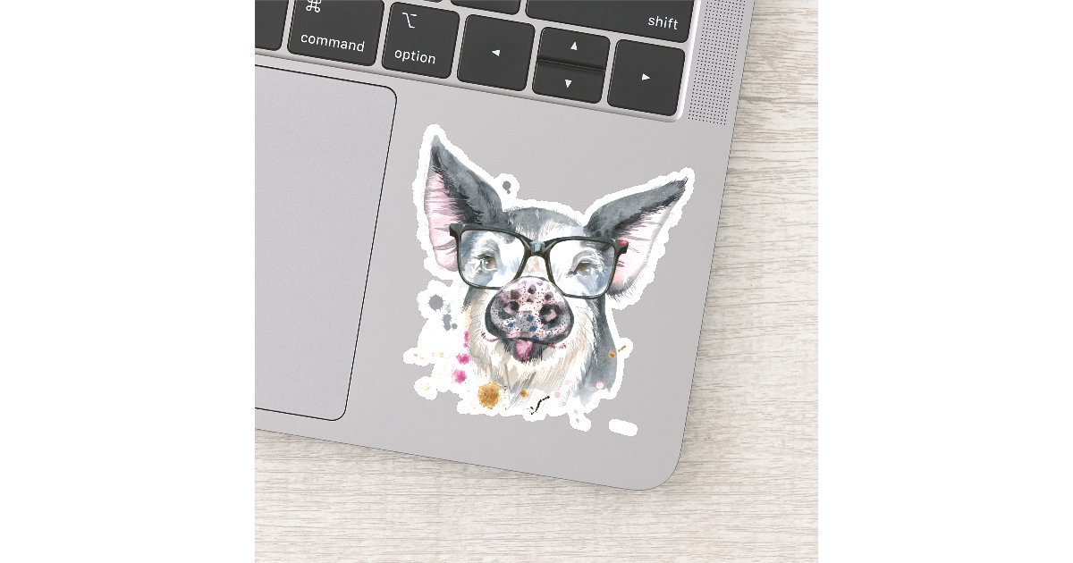 Trendy Pig Sticker | Zazzle