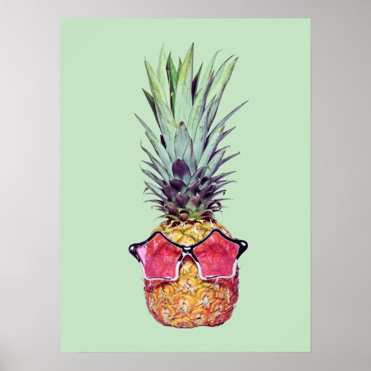 Trendy pineapple poster | Zazzle.com