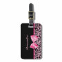Trendy Pink And Black Leopard Hot Pink Ribbon Luggage Tag | Zazzle