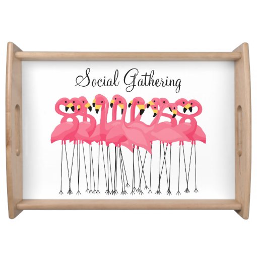 Trendy Pink Flamingo Serving Trays | Zazzle